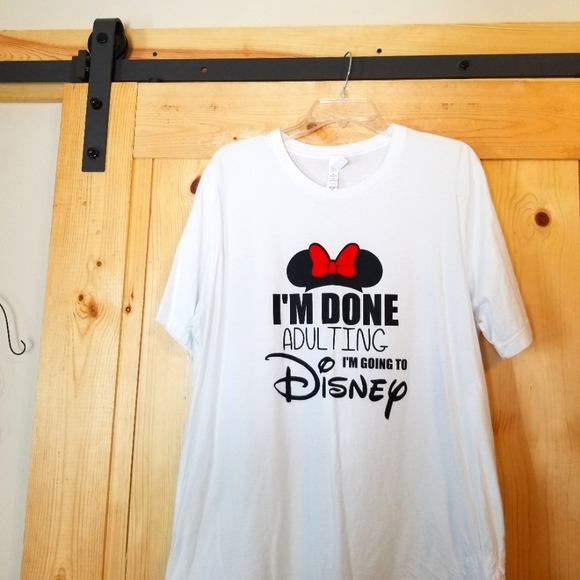 Bella Canvas | Tops | Bella Canvas Disney Done Adulting Shirt | Poshmark